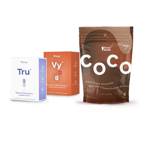 Grandfathered Tru & New Vy w/ Protein Shake - Coco Creme Chocolate